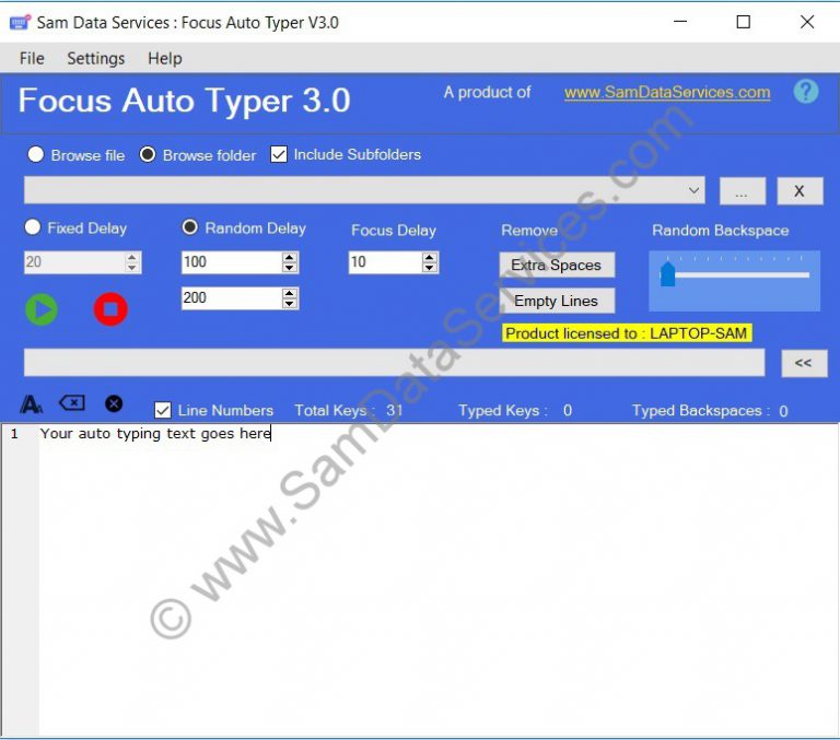 Focus Auto Typer 3.0 Software Available For Free Download - Blog - Sam ...