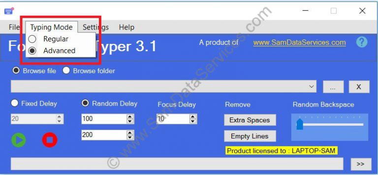 Focus AutoTyper 3.1 software free download